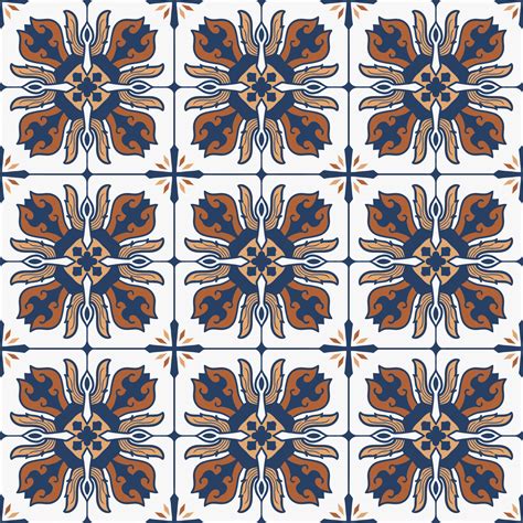 Seamless Pattern Decorative Flower Pattern In Vintage Mandala Style