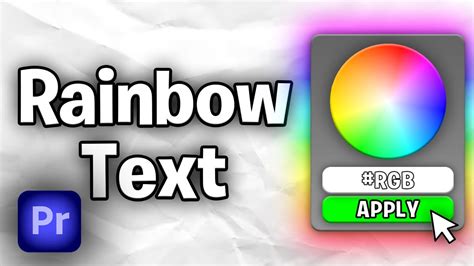 How To Make Rainbow Text Effect In Premiere Pro Youtube