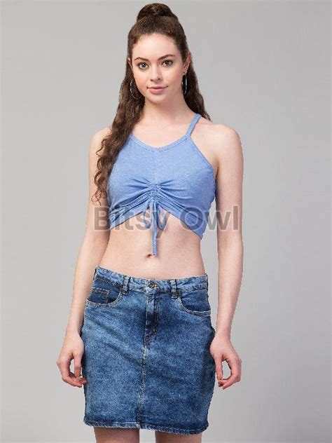 Sleeveless Womens Girls Strings Solid Crop Top Feature Comfortable Technics Attractive