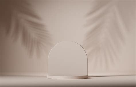 3d 베이지색 연단 또는 무대와 꽃 모형 스탠드 제품 장면 배경입니다 3d 연단 무대 그림 0명에 대한 스톡 사진 및 기타 이미지 Istock