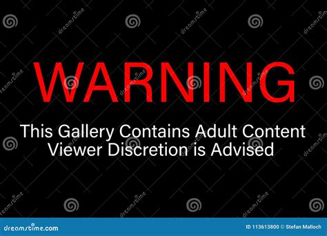 Warning Viewer Discretion Is Advised Adult Content Stock Illustration