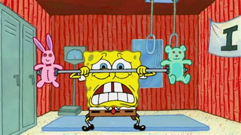 Spongebob Working Out 