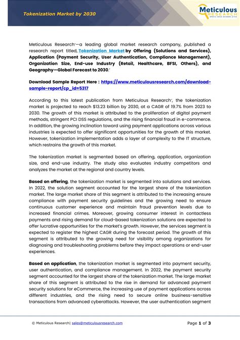 Ppt Tokenization Market Report Powerpoint Presentation Free Download Id 12659393