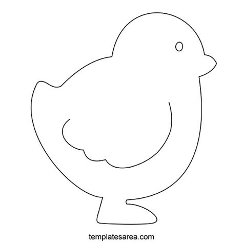 Free Printable Chick Outline Template For Cut Out And Crafts Templatesarea
