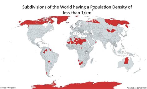 Places Where The Population Density Is Less Than Maps On The Web