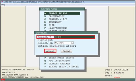 How To Enable Batch Window Open In Fifo Setup In Marg Software