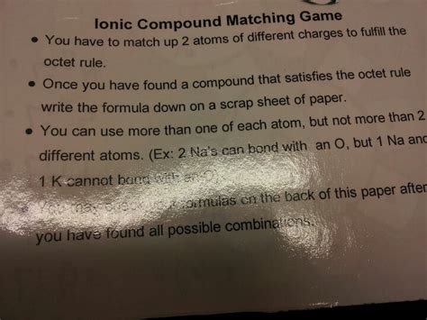 ionic bond game pt 1