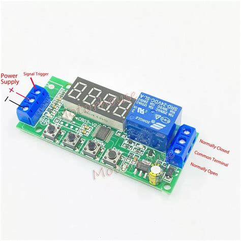Dc 5v 12v 24v Led Digital Multifunction Delay Module Turn On Off Timing Cycle Timer Relay