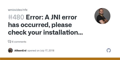 Error A Jni Error Has Occurred Please Check Your Installation And Try