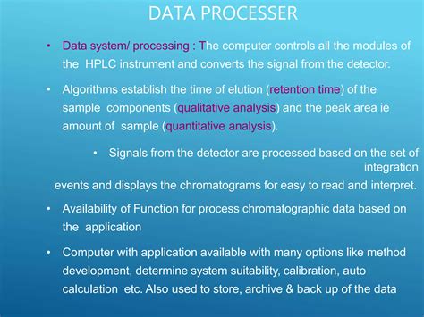 Hplc Principle Instrumentation And Application Pptx