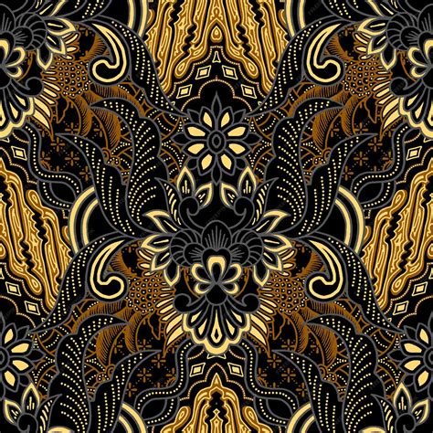Premium Vector Elegant Vector Javanese Ethnic Batik Pattern Template