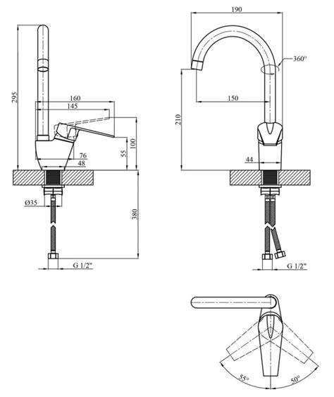 ᐉ Смеситель Kroner Krm Odra C038 купить по цене 990 грн в Киеве и