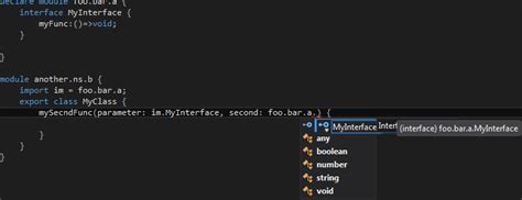 Autocomplete Dissapears When Importing Typescript Module Namespace In