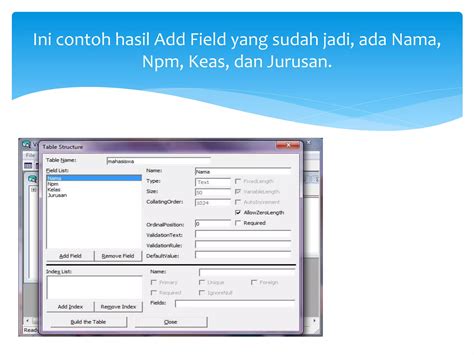 Membuat Data Base Pada Visual Basic 6 0 Pptx