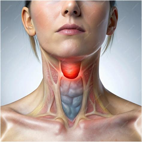 Enlarged Thyroid Gland Depicted In Detailed Thyroid Gland Enlargement
