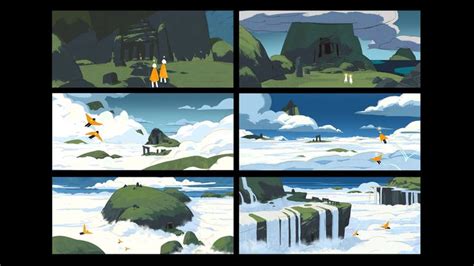 Sky Concept Art Journey Game Concept Art Landscapes Drawing