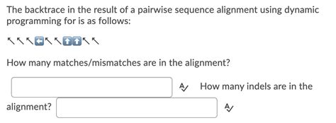 Solved The Backtrace In The Result Of A Pairwise Sequence