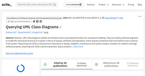 Querying Uml Class Diagrams Scite Report