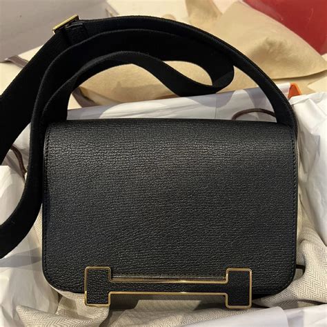香港臺灣愛馬仕木屐包 Hermès Geta bag Chevre Mysore CC89 Noir 黑色山羊皮 Qatar Kuwait