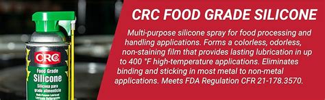 Crc Food Grade Silicone Lubricant For Food Processing Equipment