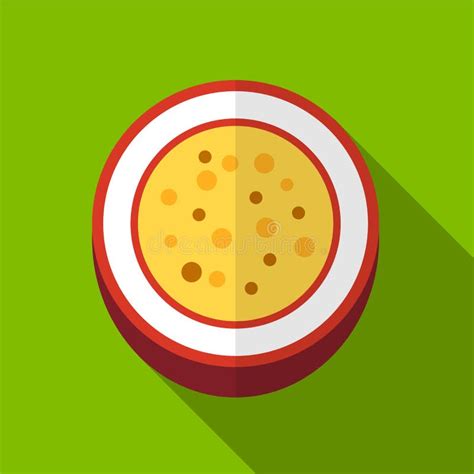 Passionfruit Flat Icon Illustration Stock Vector Illustration Of