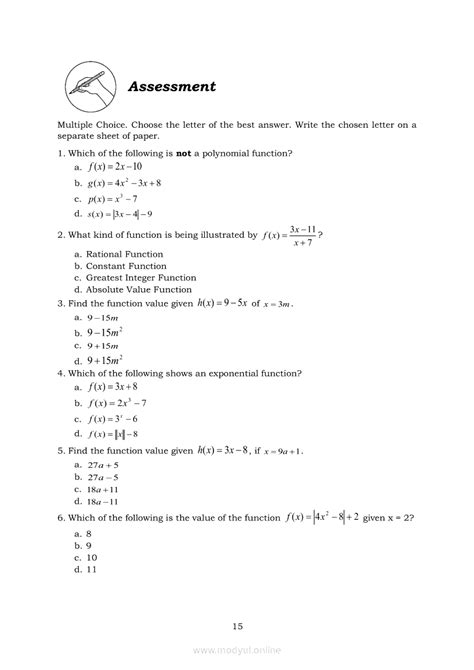 General Mathematics Module 2 Evaluating Functions Shs Modules