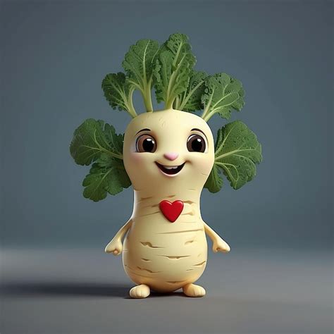 Premium Photo 3d Cute Parsnip Character