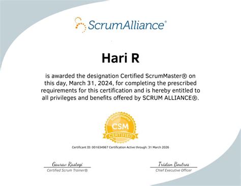 Hari R On Linkedin Csm Certifiedscrummaster Scrumalliance Gratitude Mentorship Agile