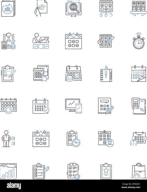 Interval Line Icons Collection Temporal Durational Sequential
