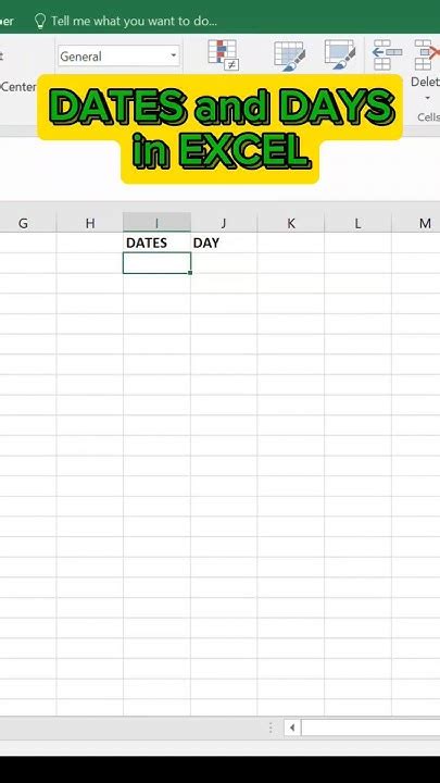 Putting Dates And Days In Excel In An Easy Way Excel Exceltips Exceltricks Exceltutorial