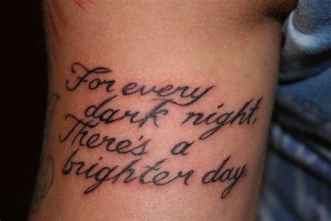 For Every Dark Night Theres A Brighter Day Tattoo