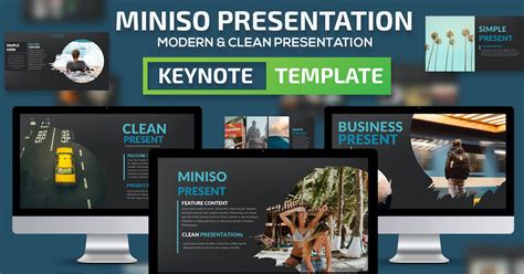 Шаблон презентации Keynote Miniso Шаблоны презентаций Включая бизнес и шаблон Envato Elements