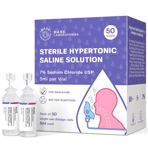Base Laboratories Base Labs 7 Hypertonic Saline Solution For Nebulizer