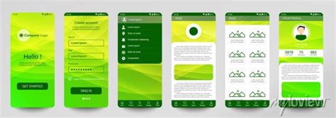 Design Of Mobile App Ui Ux Gui Set Of User Registration Screens • Wall Stickers Welcome