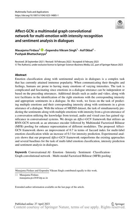 affect gcn a multimodal graph convolutional network for multi emotion