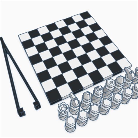 3d Printable Mini Magnetic Chess Set By Kenton