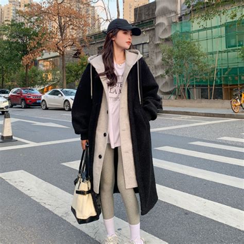 [봄신상 롱코트] 겨울코트 페이크 후드 레이어드 퍼자켓 뽀글이 양털후리스 블랙 아우터 싱글 봄코트형원피스 20대 오버핏 빅사이즈 캠퍼스룩 기본템 결혼식 코디 2월 3월