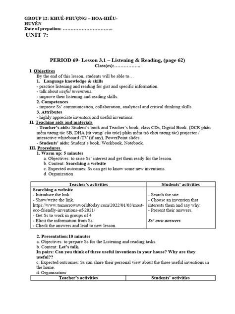 Unit 7 Lesson 31 Listening And Reading Pdf Human Communication Communication