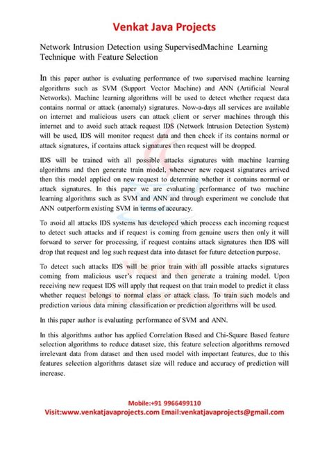 network intrusion detection using supervised machine learning technique with feature selection pdf