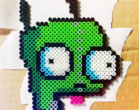 Invader Zim Gir Suit Perler Bead Wall Hanging Sprite Etsy