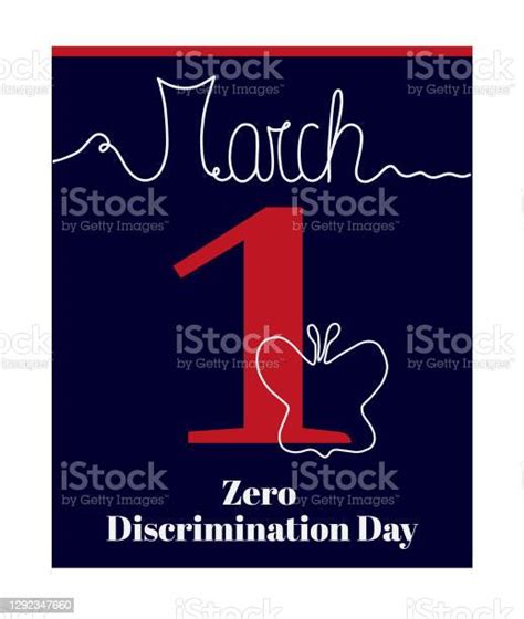 달력 시트 3월 1일 제로 차별의 날을 주제로 한 벡터 일러스트레이션 0에 대한 스톡 벡터 아트 및 기타 이미지 0 낮