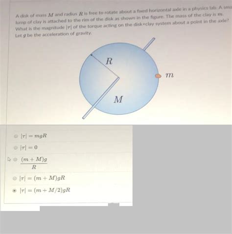 Solved A Disk Of Mass M And Radius R Is Free To Rotate About Chegg
