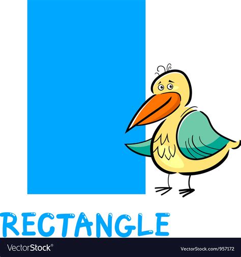 Rectangle Shape With Cartoon Bird Royalty Free Vector Image