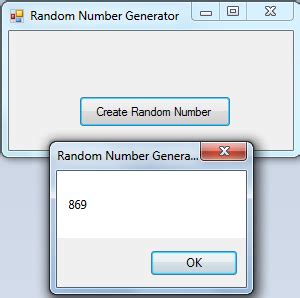 Random Number Generator Using VB NET SourceCodester