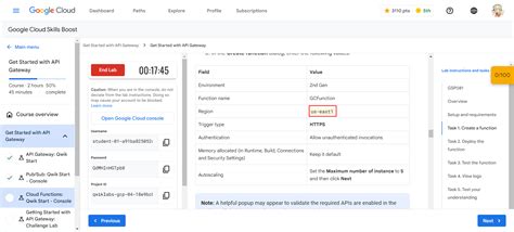 Cloud Functions Qwik Start Console Gsp081
