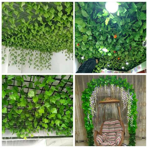 仿真藤条葡萄叶装饰假花藤蔓管道缠绕花藤绿植物吊顶树叶塑料绿叶虎窝淘