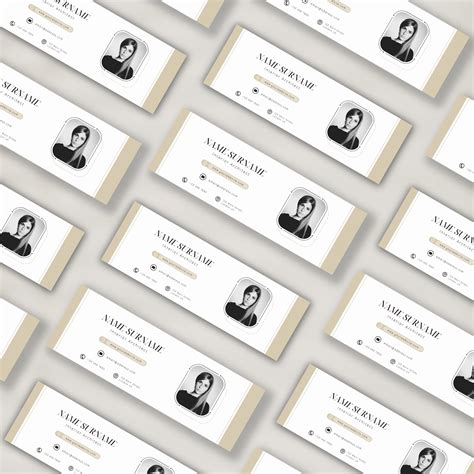 Email Signature Template Custom Signature Design Gmail Template Business Signature Email