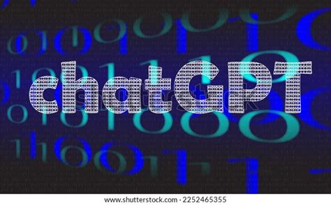 chat gpt text binary number design stock illustration 2252465355
