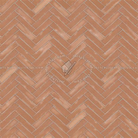 Terracotta Herringbone Tile Texture Seamless 16066