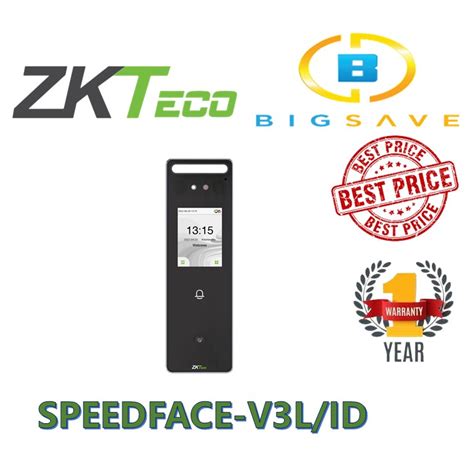 ZKTECO SPEEDFACE V3L ID LINUX BASED HYBRID BIOMETRIC ACCESS CONTROL TIME AND ATTENDANCE